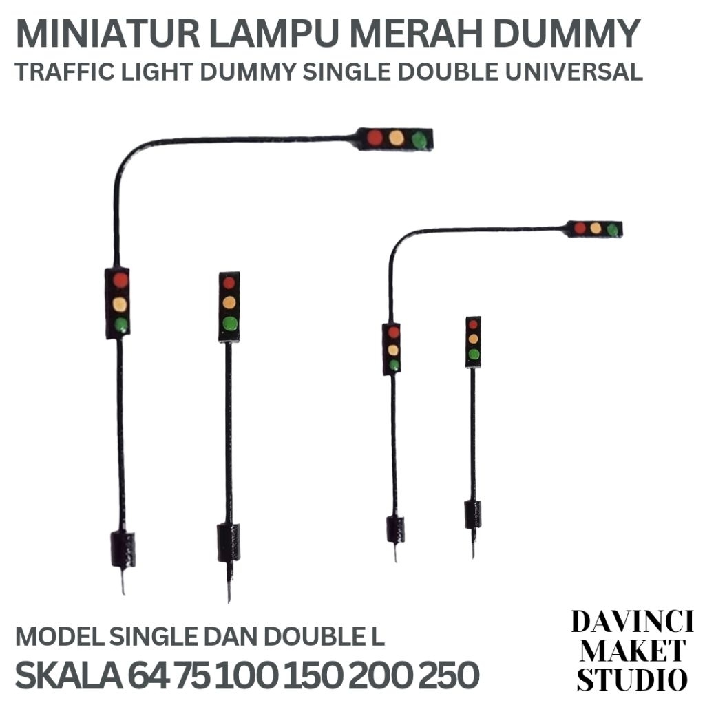 MERAH (Pack) Miniature Red Dummy Traffic Lamp Does Not Light Diorama ...