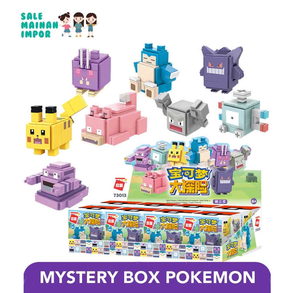 SMI Blindbox DIY 3D Blocks Bricks Toys Qman Pokemon Quest Pokeball Pikachu Educational Toys ...