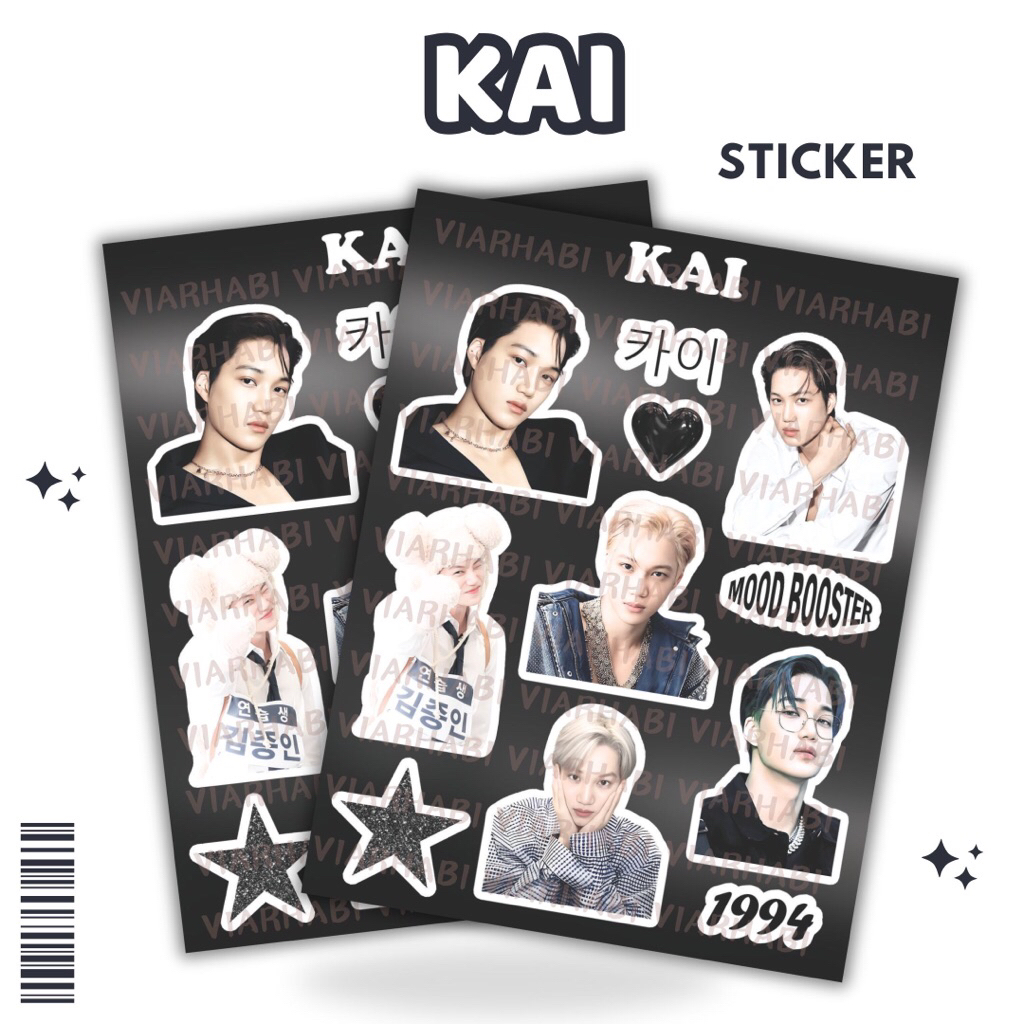 STICKER KAI KIM JONGIN BLACK EDITION// STICKER KAI EXO CONETING ...