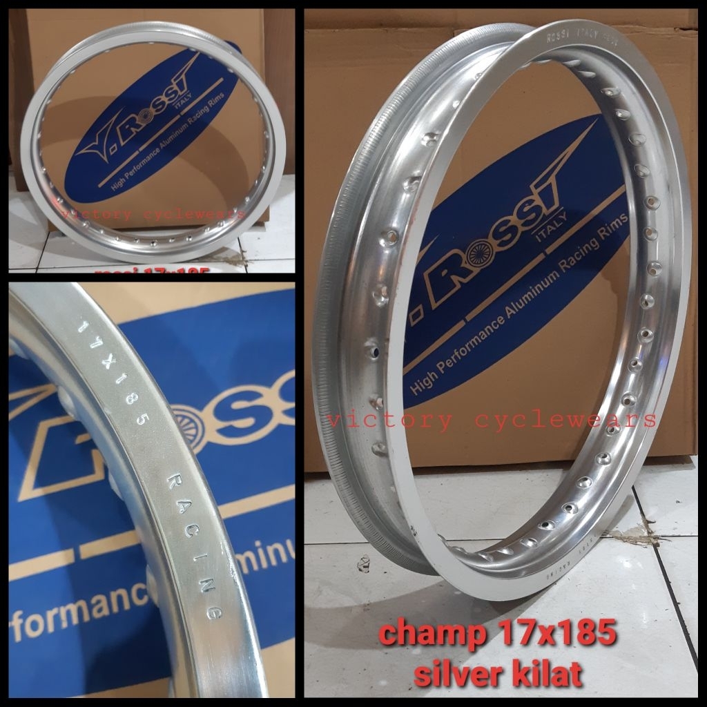 ROSSI 17 X 185 SILVER FLASH SQUARE RIMS (UNIT PRICE) | Shopee Malaysia