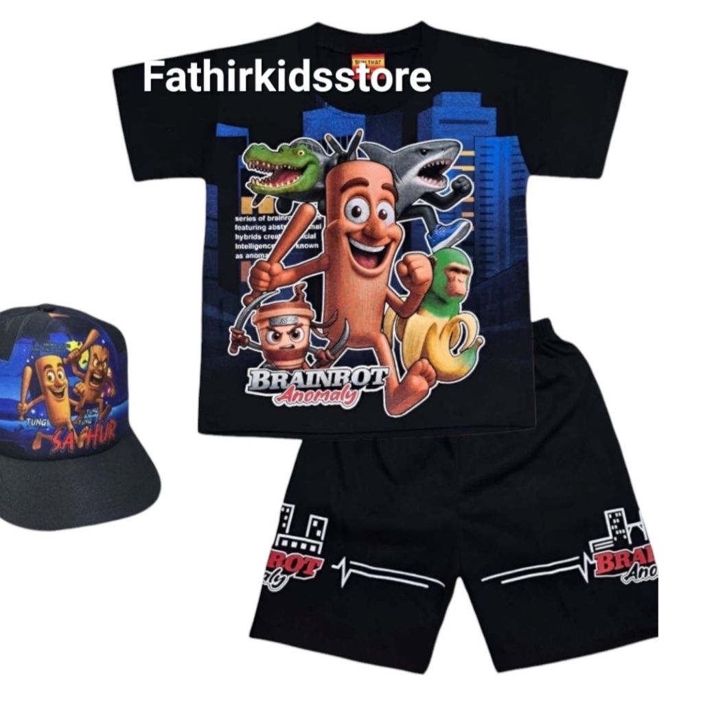 ANOMALI BRAINROT TUNG TUNG SAHUR CHILDREN'S CLOTHING SET AGE 1-10 YEARS ...