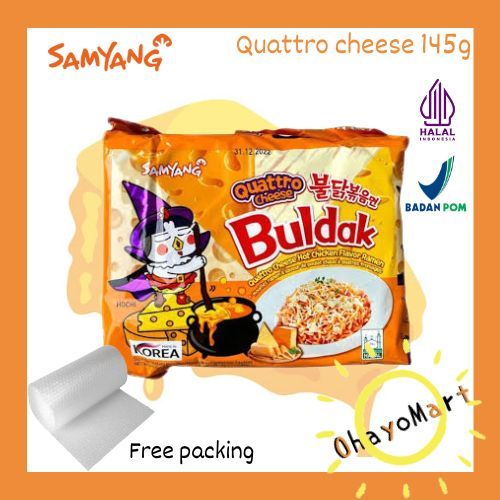 Samyang Quattro cheese Buldak hot chicken flavor ramen / Samyang green ...