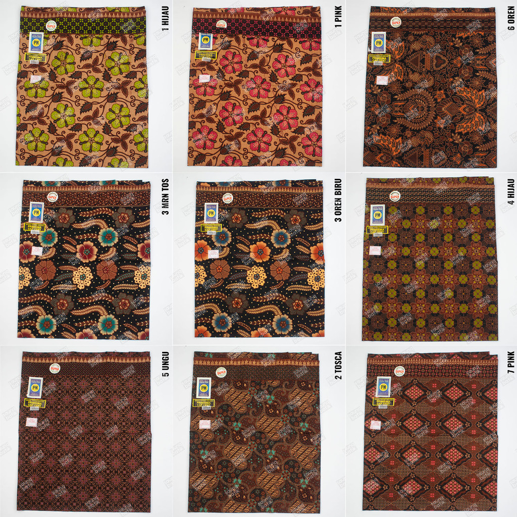 BATIK CLOTH PM PULAU MAS BLUE LABEL SIDE KEBAT CAP CENT BATIK FINE ...