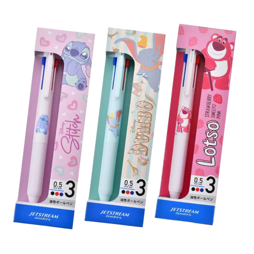 Uni Jetstream Multi 3 Color Disney Store Stitch Lotso Dumbo Ballpoint ...