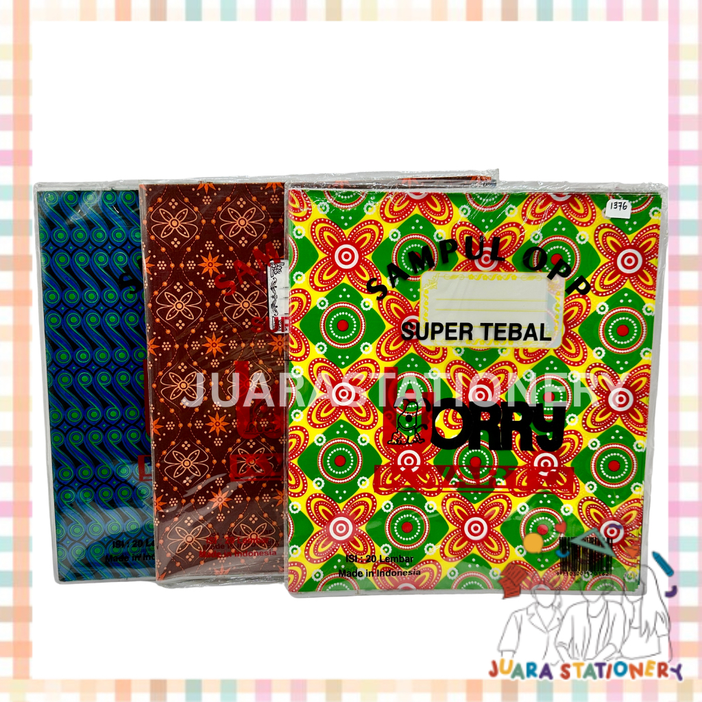 (1376) JUARASTATIONERY OPP Batik Cover Quarto Worry 20 sheets / Batik ...