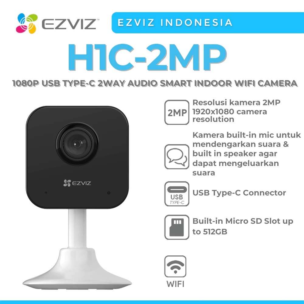 Ezviz H1C Smart Home WiFi Camera IP Camera 1080p 2MP H.264 CCTV SPY ...