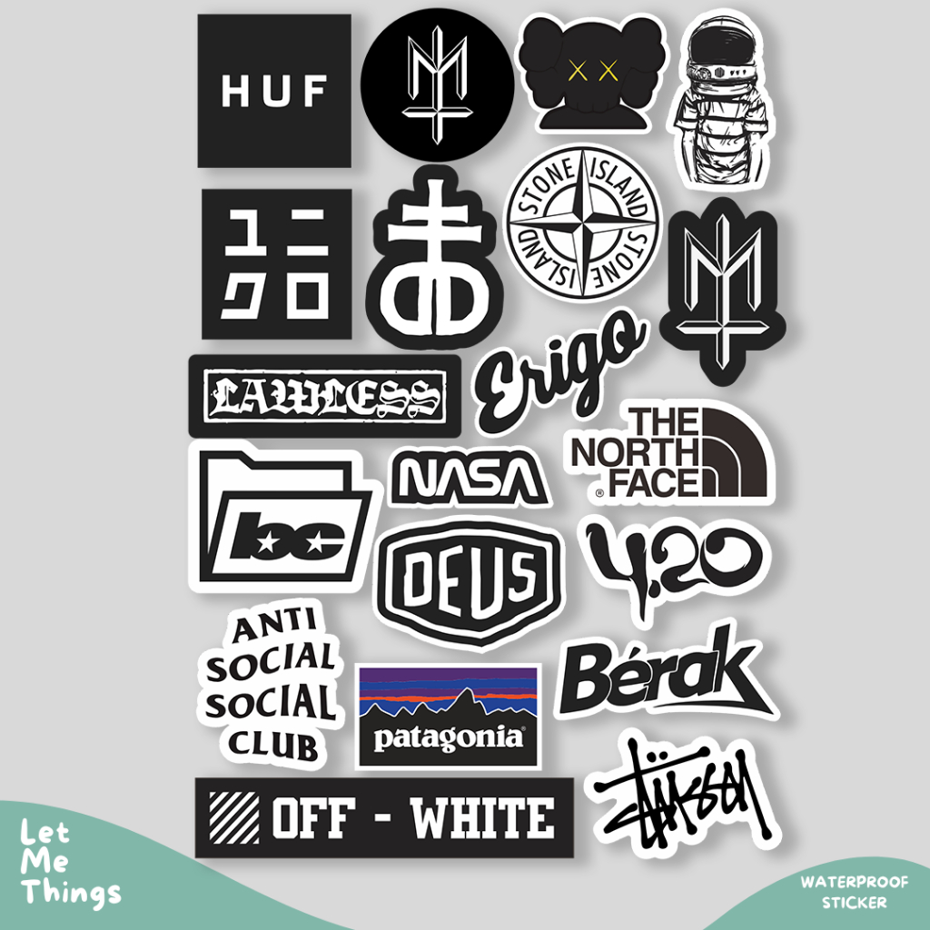 Sticker Pack Aesthetic ROCK BAND, HYPE BEAST, BRAND, Tumblr Helmet ...