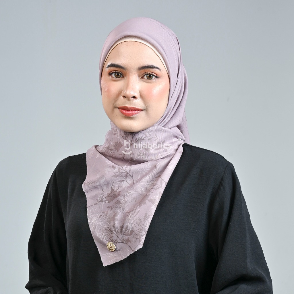 Hijaberies - Emily Digital Motif Floral Series 5 (Oyster) | Shopee Malaysia