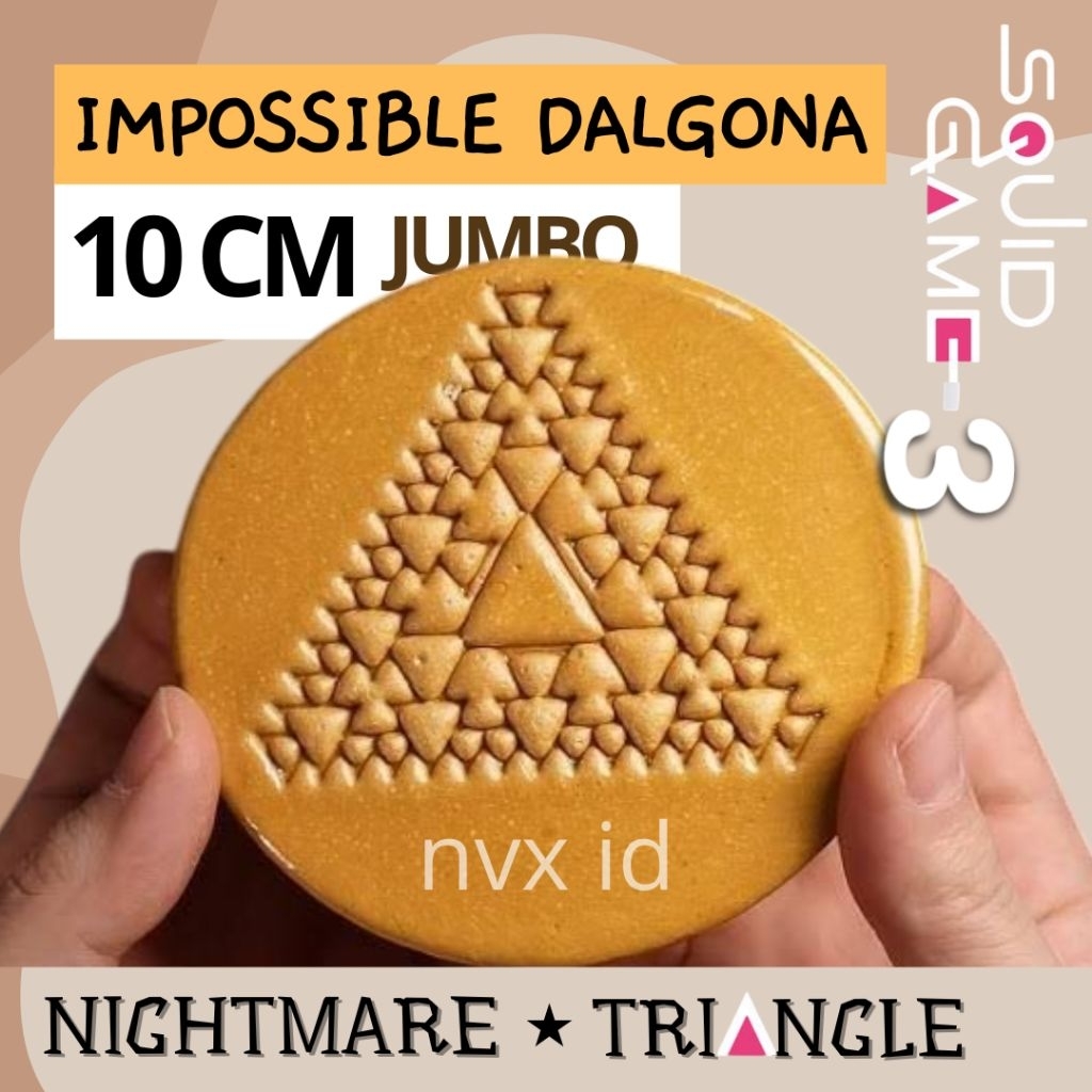 Dalgona Candy Jumbo NIGHTMARE Triangle Shape Monalisa Squid Game 3 ...