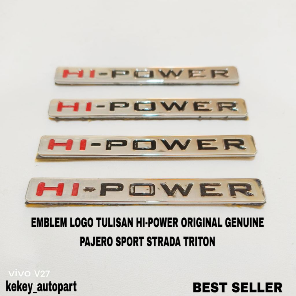 Original original hi power hi-power logo emblem for pajero sport triton ...