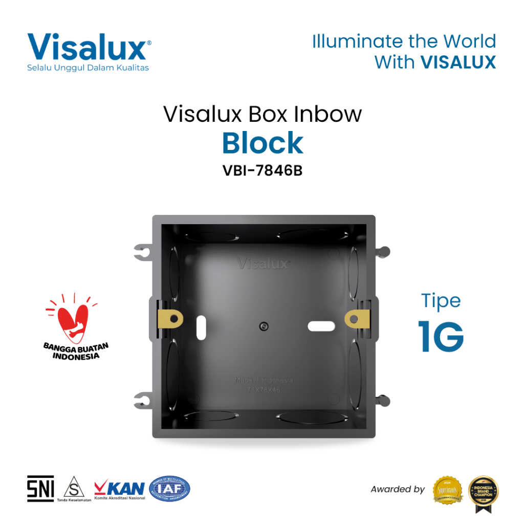 Visalux Block Box Inbow Dus Switch & Socket 1G (VBI7846B) | Shopee Malaysia