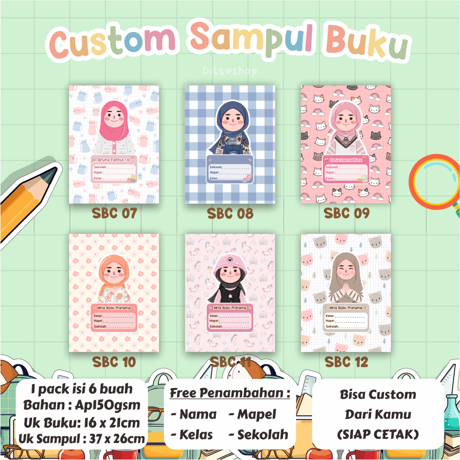 Custom Name Book Cover / Custom Design Book Cover / Book Cover | Shopee ...