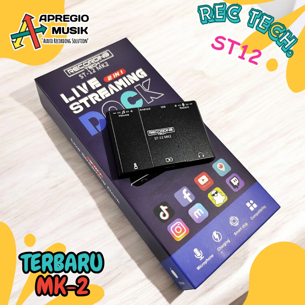 Recording Tech ST12 MK2 ST 12 MK 2 MK II LSC Live Streaming Dock 2in1 android & Iphone | Shopee ...
