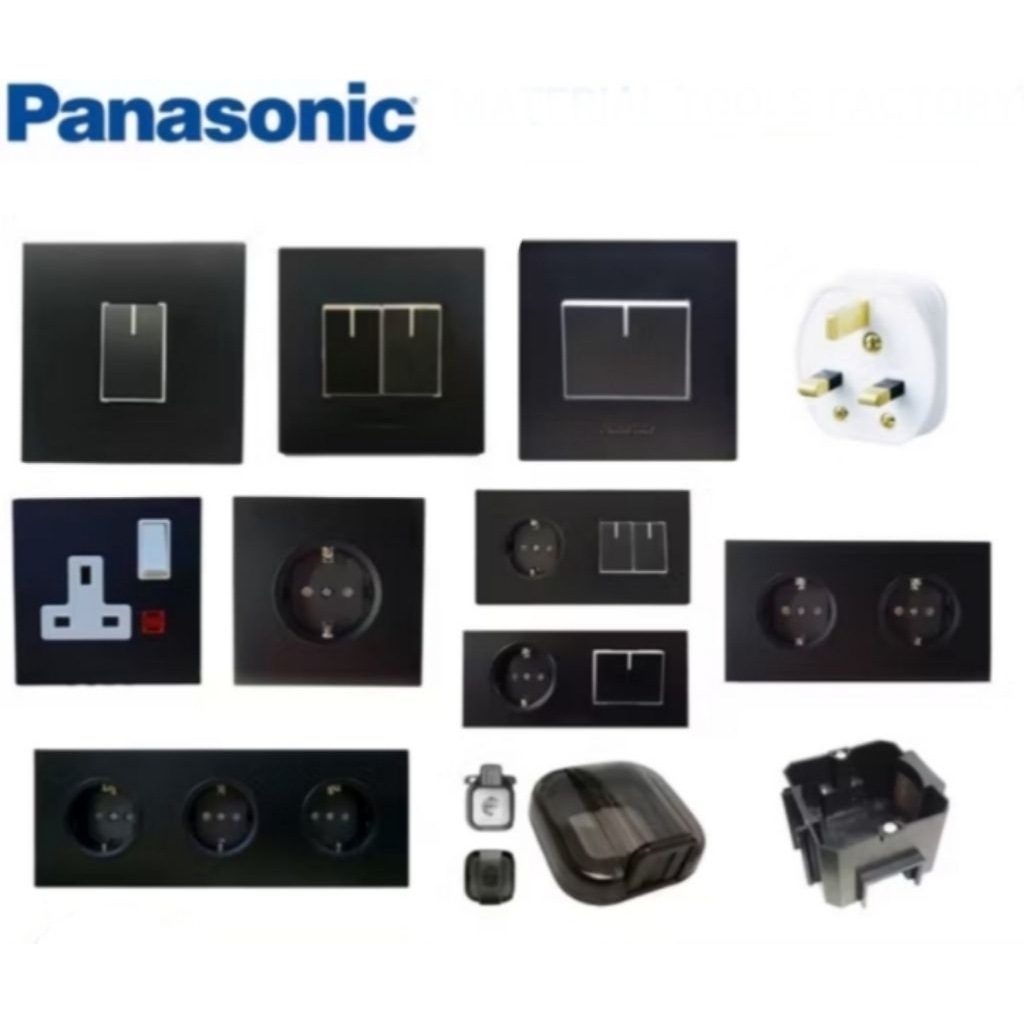 Panasonic Switch - Socket - Modern Home Light Switch Panasonic Black ...