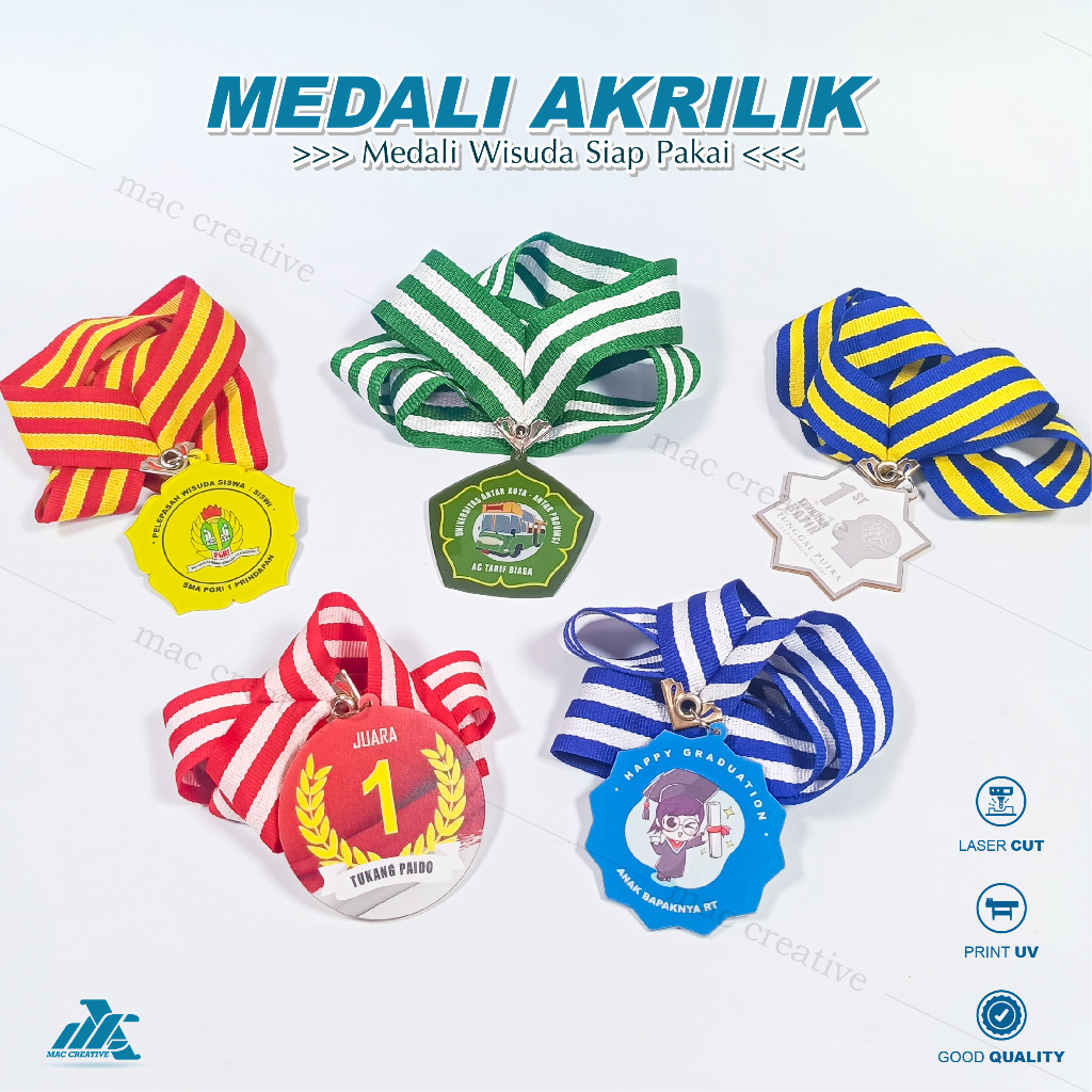 [ Mac ] CUSTOM MEDAL - CUSTOM ACRYLIC MEDAL - READY TO USE GRADUATION ...