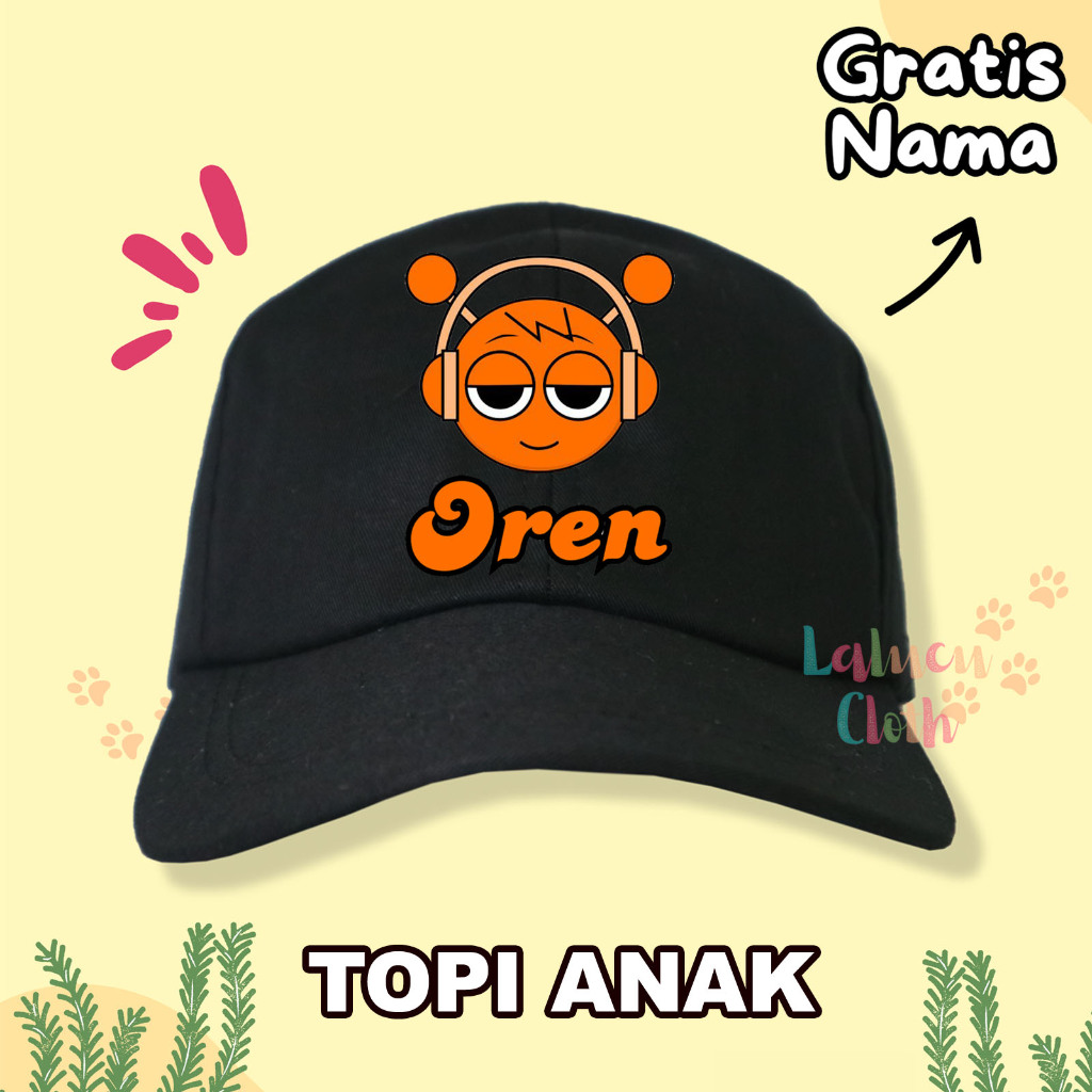 Sprunki INCREDIBOX OREN CHILDREN'S BASEBALL HAT / NEWEST SPRUNKI ORANYE ...