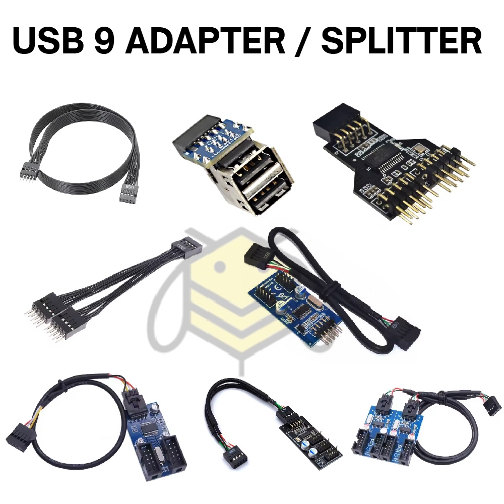 Usb 2.0 9 PIN SPLITTER ADAPTER CONVERTER EXTENSION 2 3 4 WAY BRANCH ...