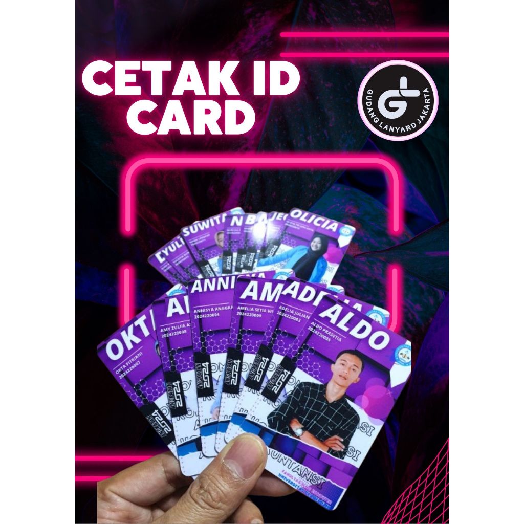 Custom standard Id card with 1 side or 2 sides | Shopee Malaysia