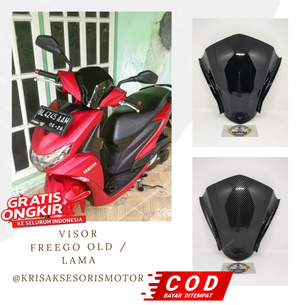 Old YAMAHA FREEGO CARBON VISOR FREE DOUBLE TAPE | Shopee Malaysia
