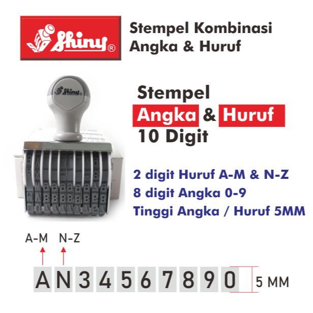 Shiny Stamp Combination of Numbers & Letters | Shopee Malaysia