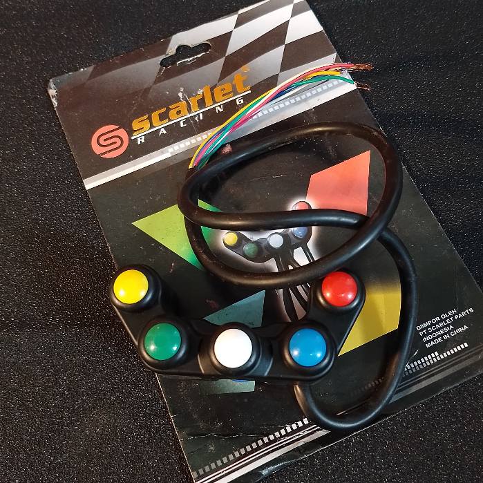 TOMBOL Universal SCARLET RACING 5 BUTTON SPORT MODEL SWITCH | Shopee ...