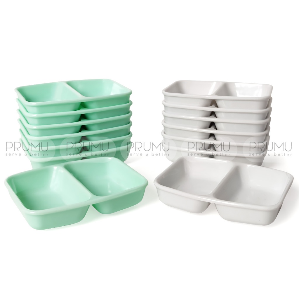 Prumu 2-Separated Melamine Sambal Plate - Sambal Place - Sauce ...