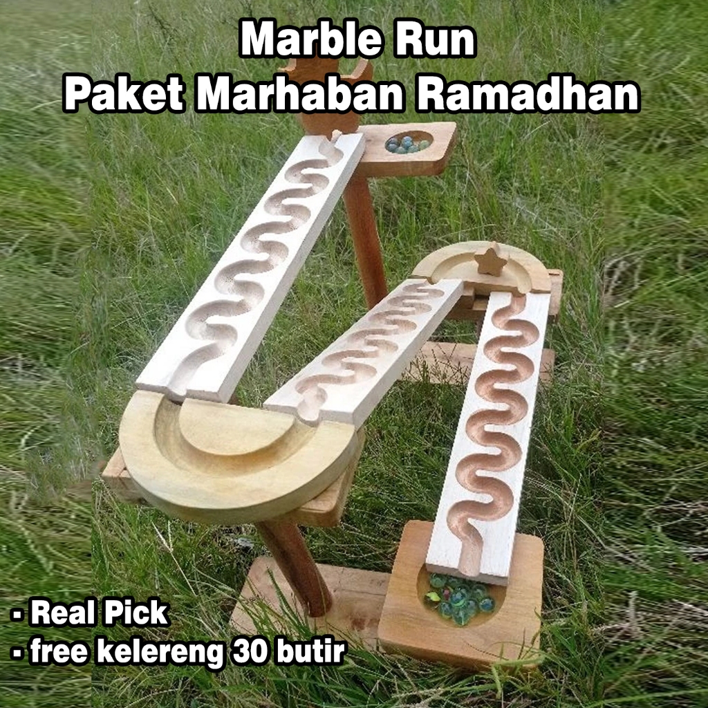 Marble Run Track KaYU Marble Track marhaban Yaa Ramadhan package ...