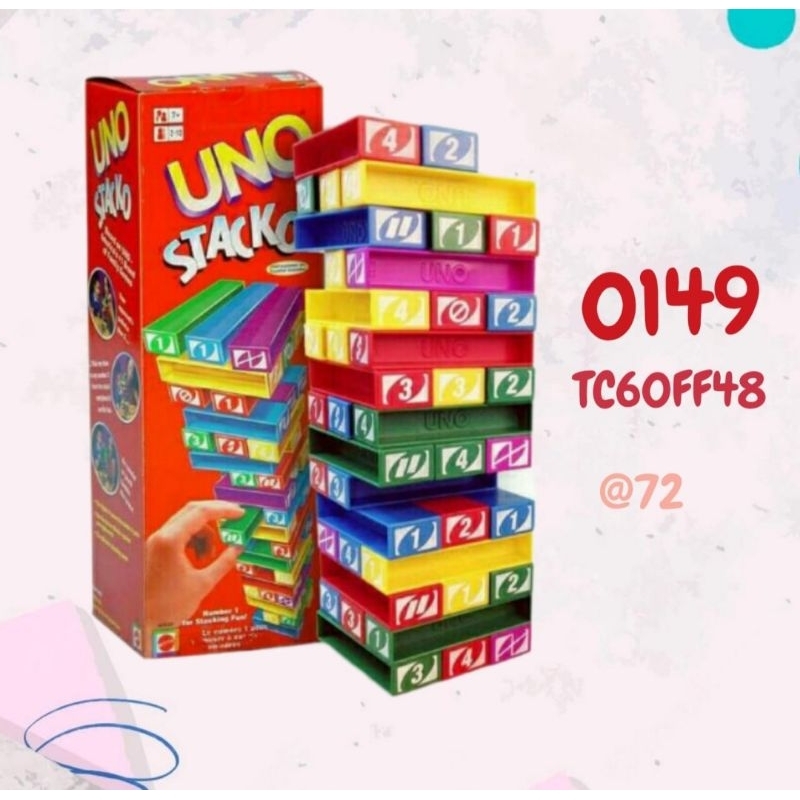 Un0 Stacko Pile Of Blocks Stacko Tower Color building Blocks | Shopee ...