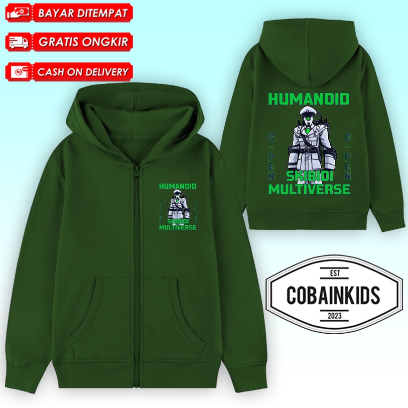 Skibidi TOILET HUMANOID Children's Hoodie Jacket / SKIBIDI TOILET ...