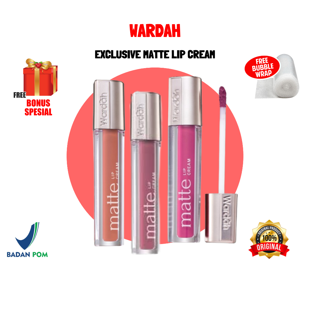 Wardah Exclusive Matte Lip Cream | Lip matte | Original lip cream ...