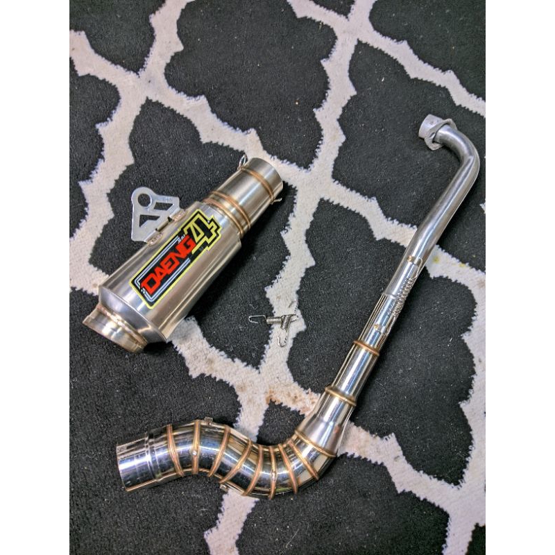 Daeng sai4 Pipe 51mm canister conical open specs exhaust Pipe for Wave ...