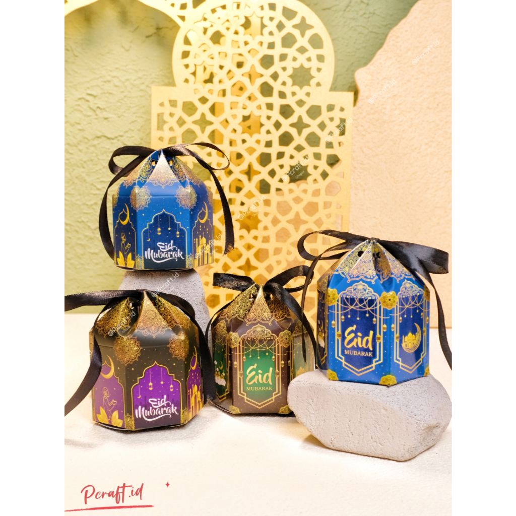 8x9cm Eid Al-Fitr Hampers Box. Eid Al-Fitr Gable Box. Eid hamper box ...