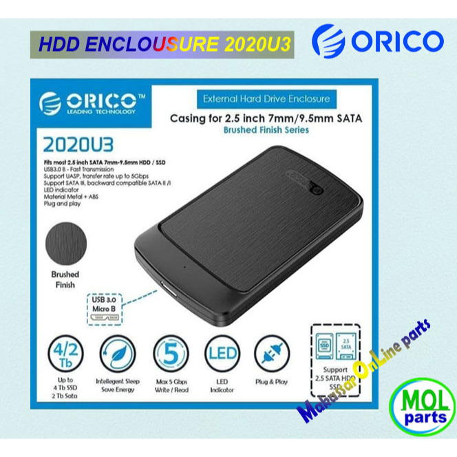 Orico 2020U3 Hard Disk Casing External HDD Enclosure Case 2.5" USB 3.0 ...
