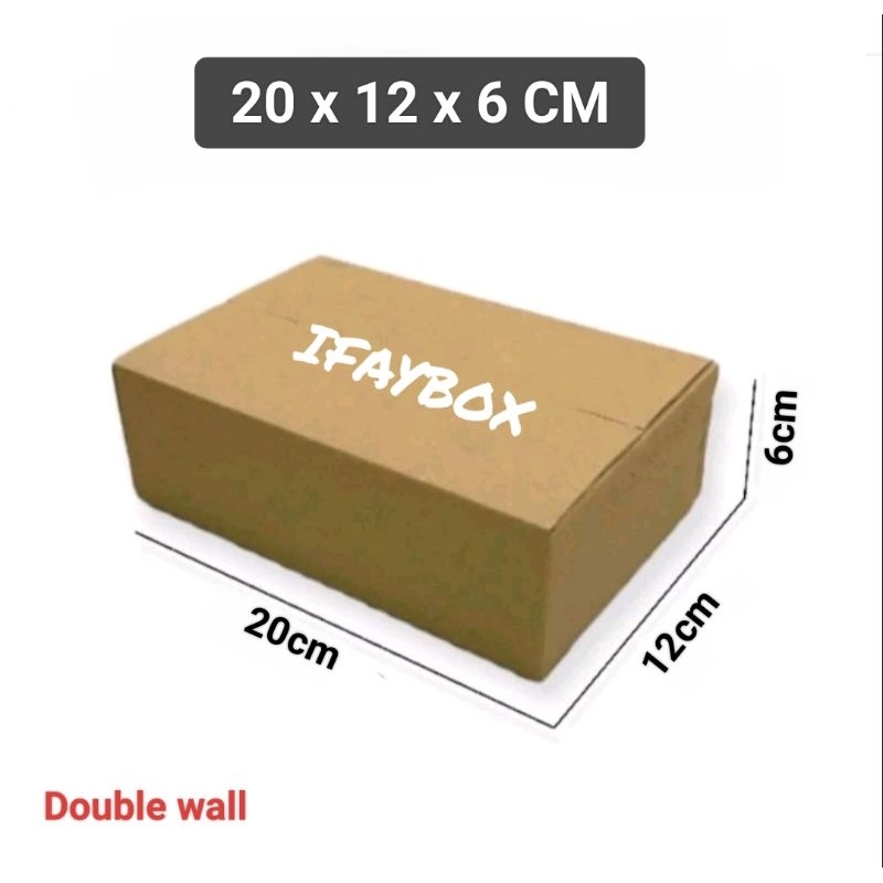 Cardboard box measuring 20x12x6 cm Plain Double wall | Shopee Malaysia