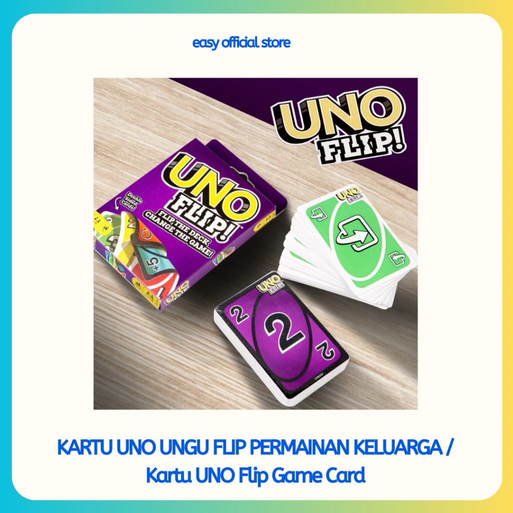 UNGU Purple UNO Card Flip FAMILY GAMES / UNO Flip Game Card | Shopee ...