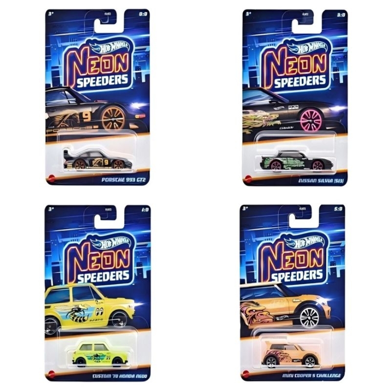 New Hot Wheels Neon Speeders 2025 | Porche 993 GT2, Nissan Silvia S13 ...