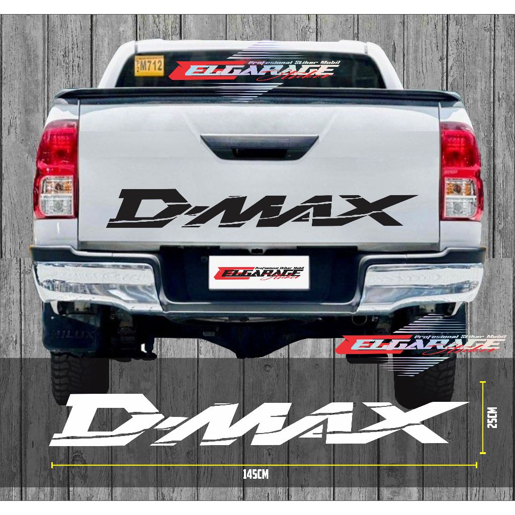 Dmax car tailgate sticker dmax car rear bed sticker dmax car sticker ...