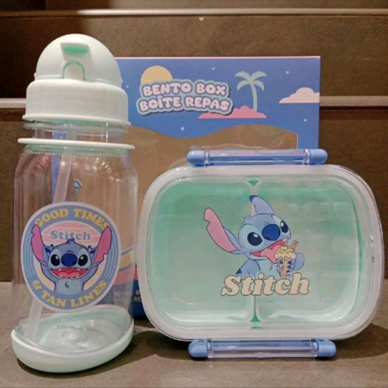 Miniso Disney Lilo & Stitch Collection Bento Box & Water Bottle Set ...