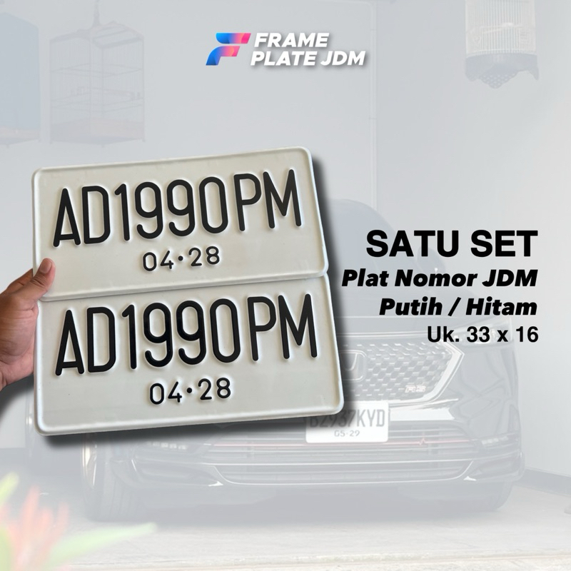 (ONE Set) New / Old JDM Font Car Number Plate | Jdm Frame Plate ...