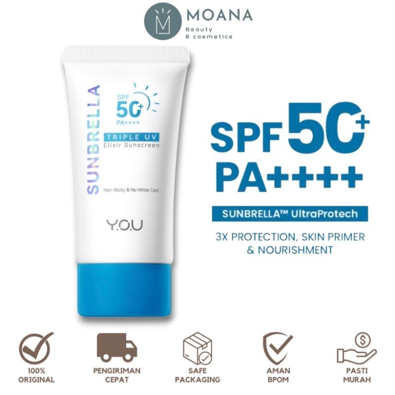 You Sunscreen Sunbrella Triple UV Elixir SPF50 PA++++ 30 ml | Brighten ...