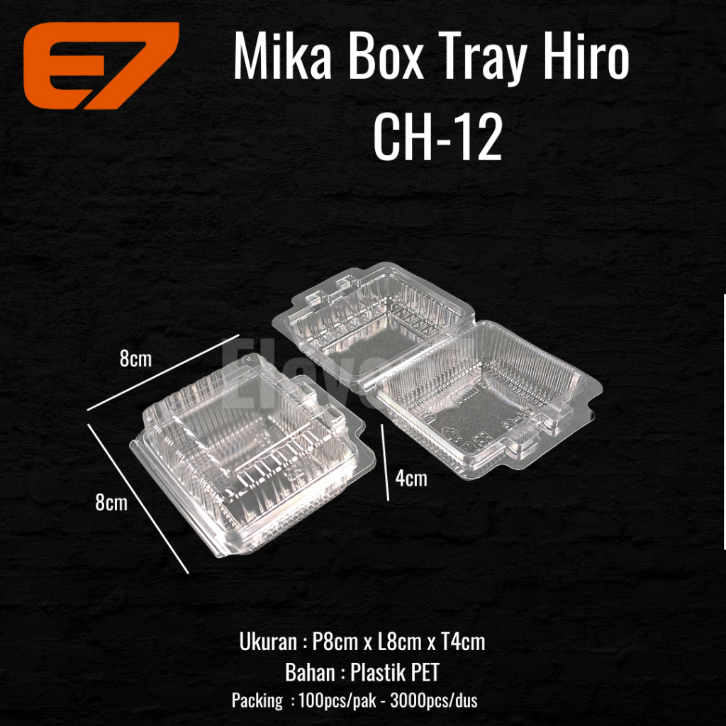 Hiro CH-12 Mini Mica Sushi Box - Cake Box Tray (100pcs) | Shopee Malaysia