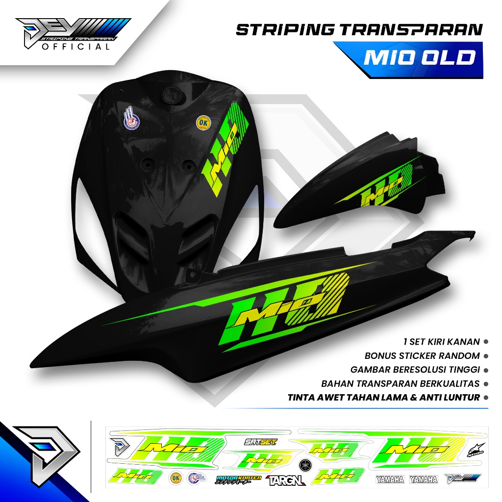 TRANSPARENT MIO SPORTY STRIPING | VIETNAM STYLE MOTIF | MIO CARBON ...