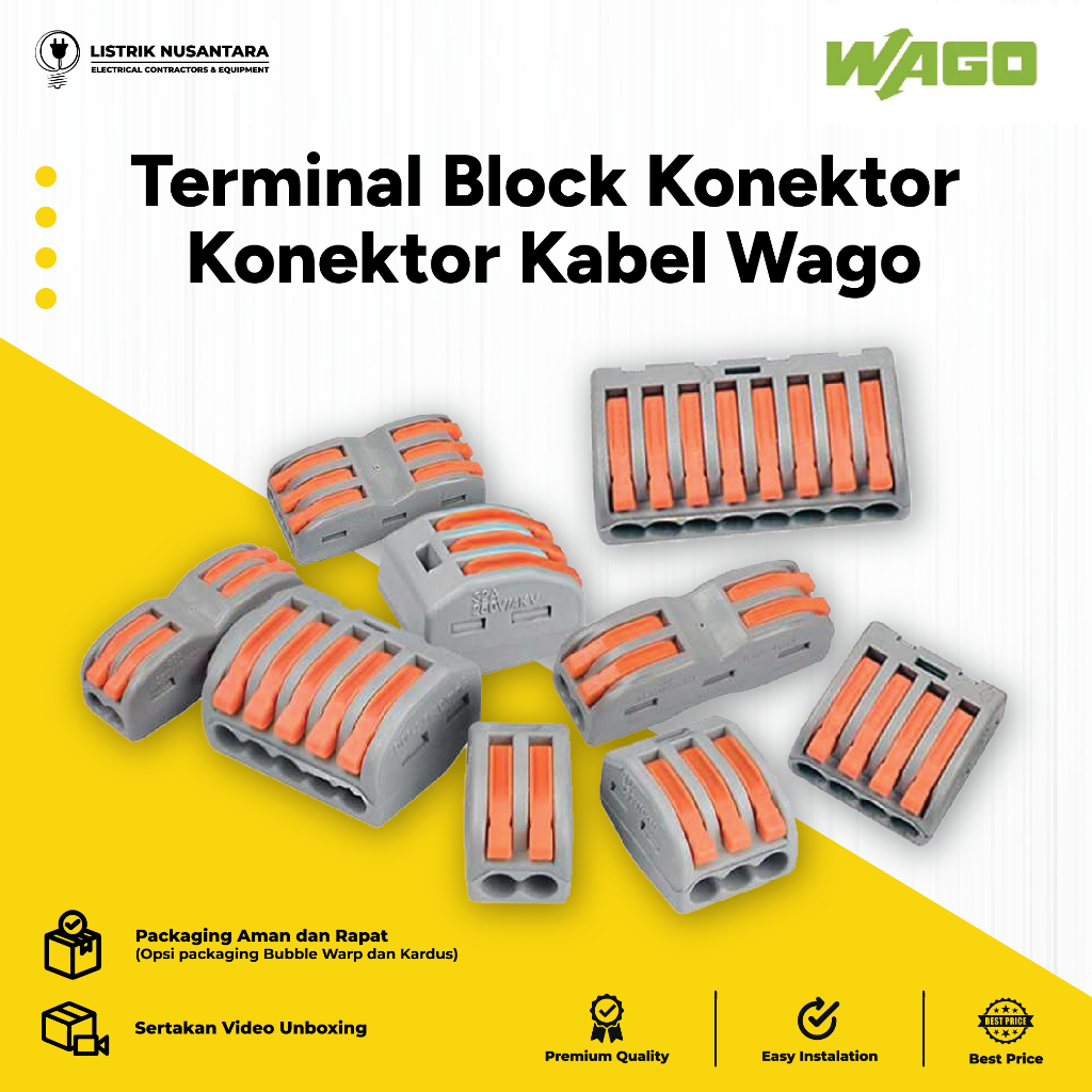 Wago Connector Terminal Block / Original Wago Cable Connector 2 Pin/3 ...