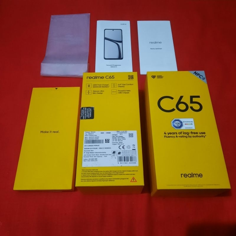 Original realme c65 box, complete with manual book | Shopee Malaysia