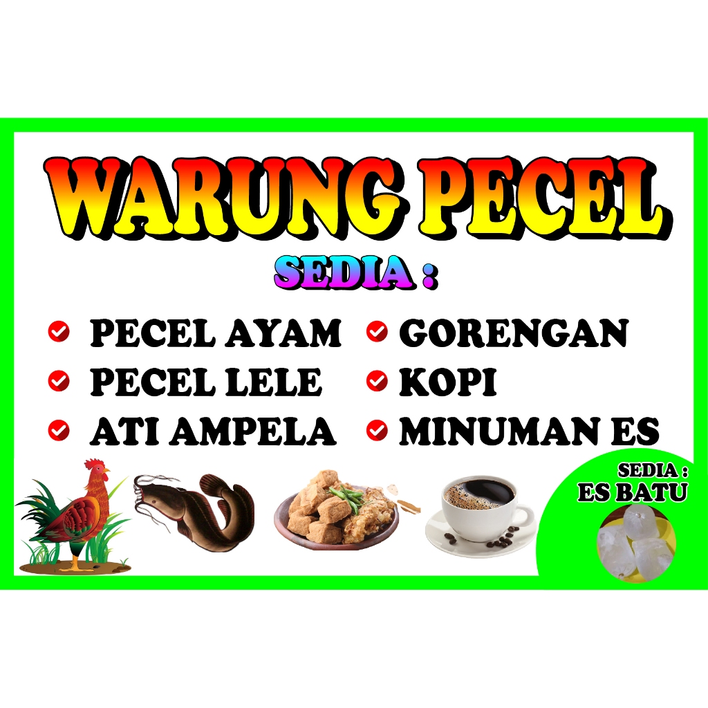 LELE PECEL BANNER LELE PECEL CHICKEN PECEL HIGH RESELLER THICK FLEXY ...