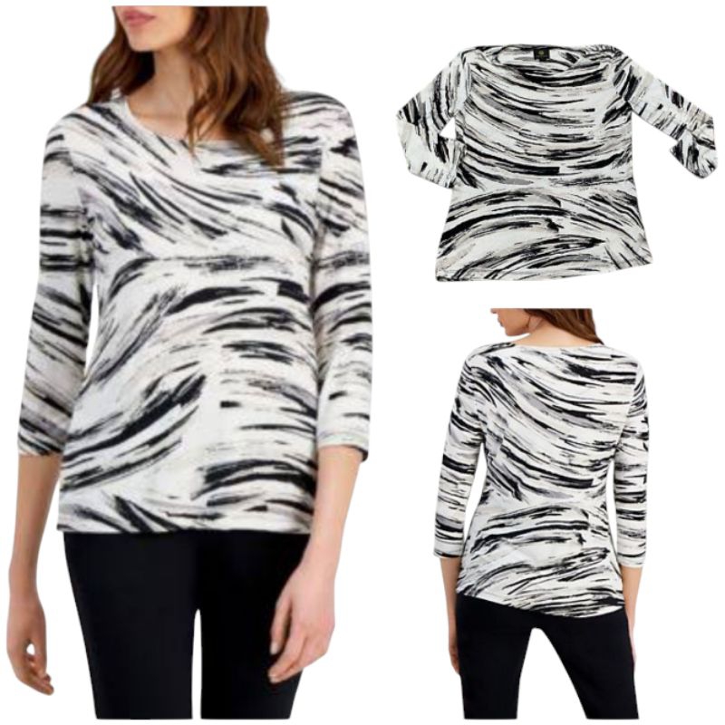 Original JM Blouse with 7/8 sleeves | Shopee Malaysia