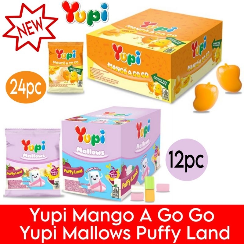 Yupi Mallows puffy land Mango A go candy | Shopee Malaysia