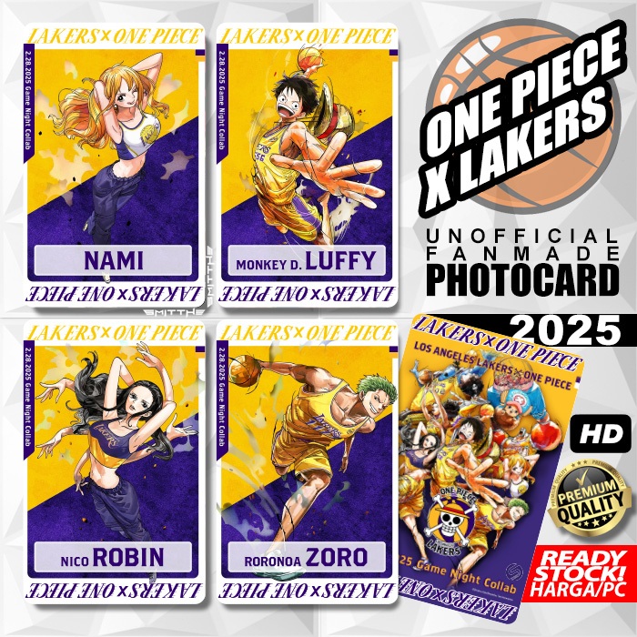One Piece x Lakers Anime Photocard Unofficial Photo Card | Shopee Malaysia