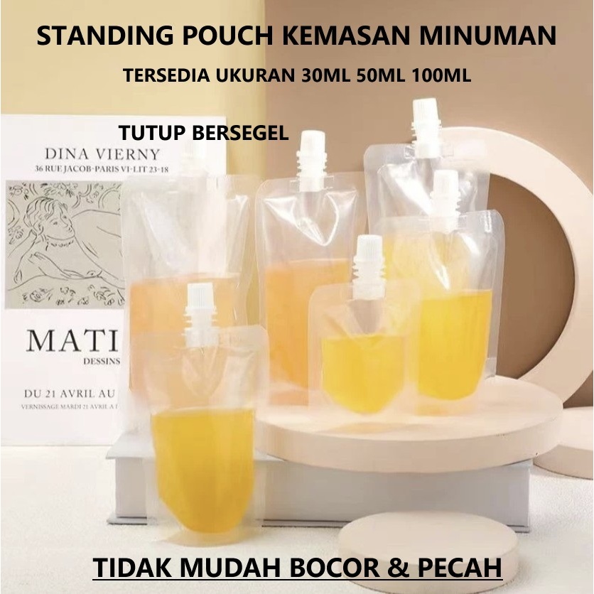 Standing Pouch Spout Pack Transparent Mica Drink Packaging Multi ...
