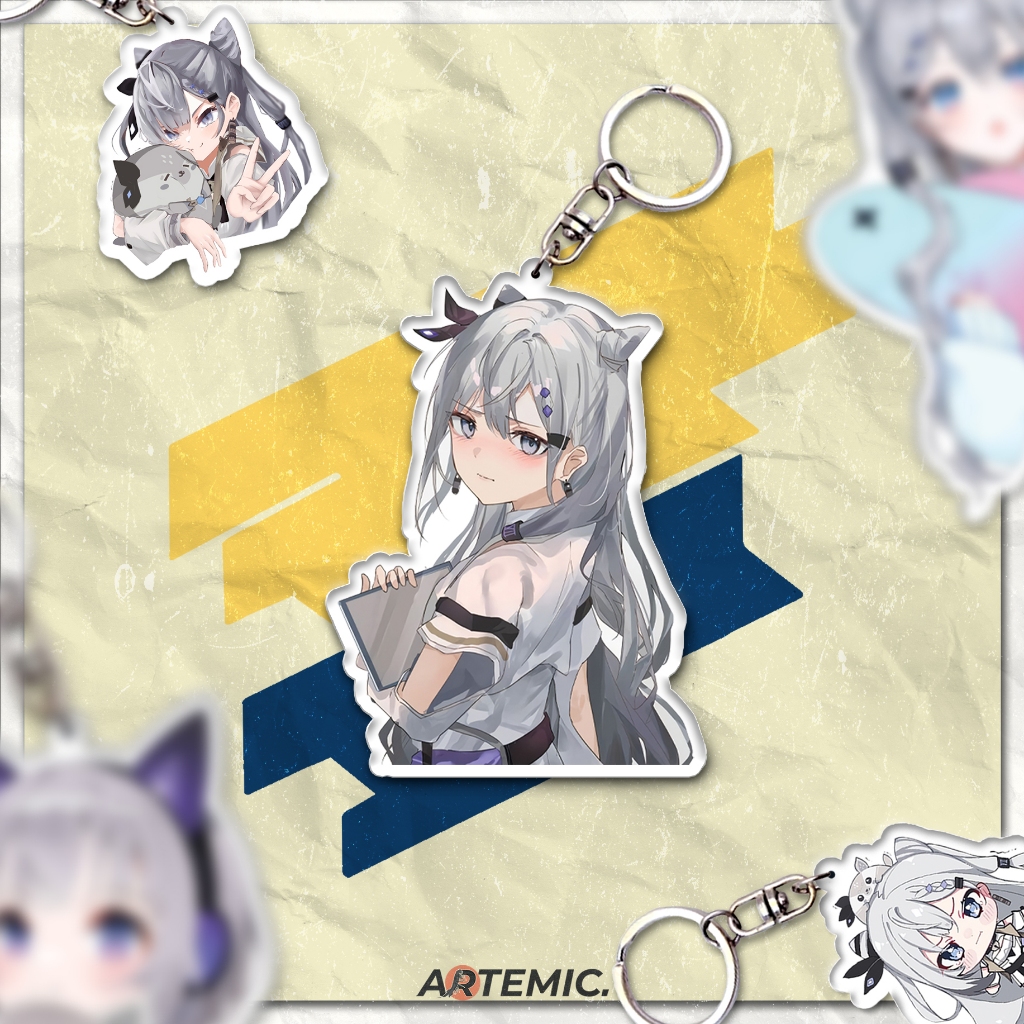 2 sided Acrylic Keychain | Aesthetic HANDLE | Hololive ID | Vtuber ...